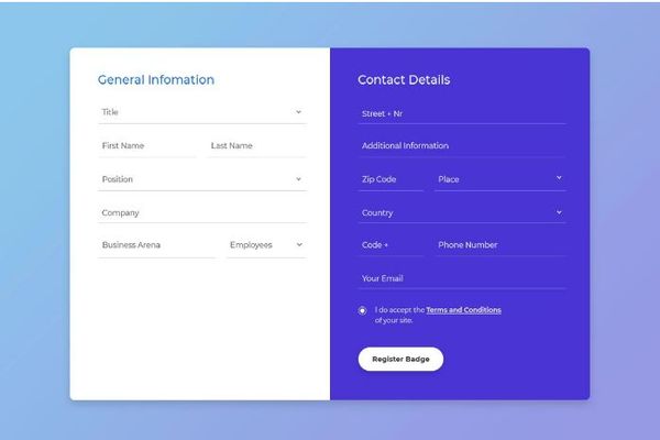 Top 10 signup form designs in Tailwind with CSS and HTML